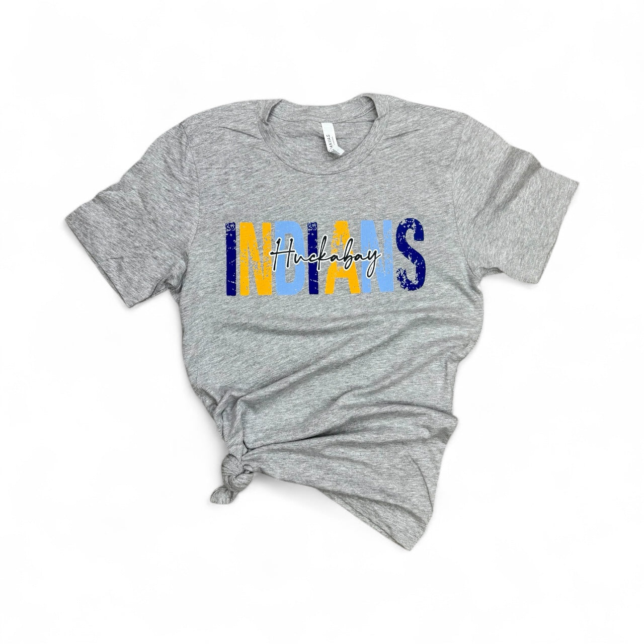 Huckabay Indians Bella + Canvas Tee | Athletic Heather Unisex Shirt