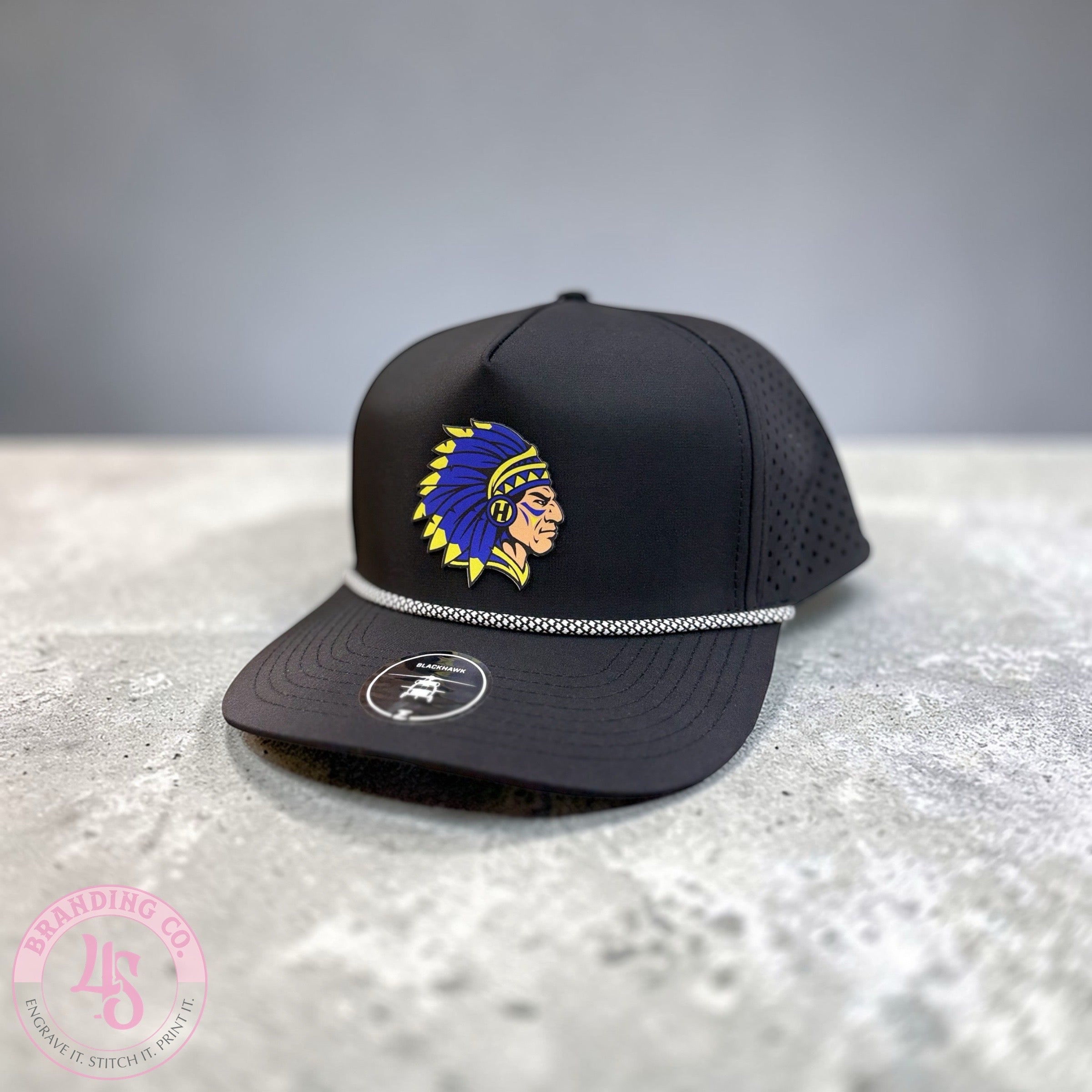 Huckabay Indian Performance Snapback Hat | 4S Branding Company